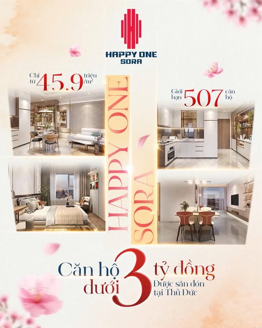 🔹 Happy One Sora: Lý do khiến căn hộ giá dưới 3 tỷ tại Thủ Đức trở nên ...